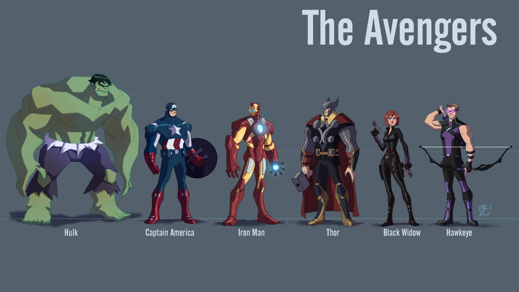 The Avengers Line Up by EricGuzman on DeviantArt