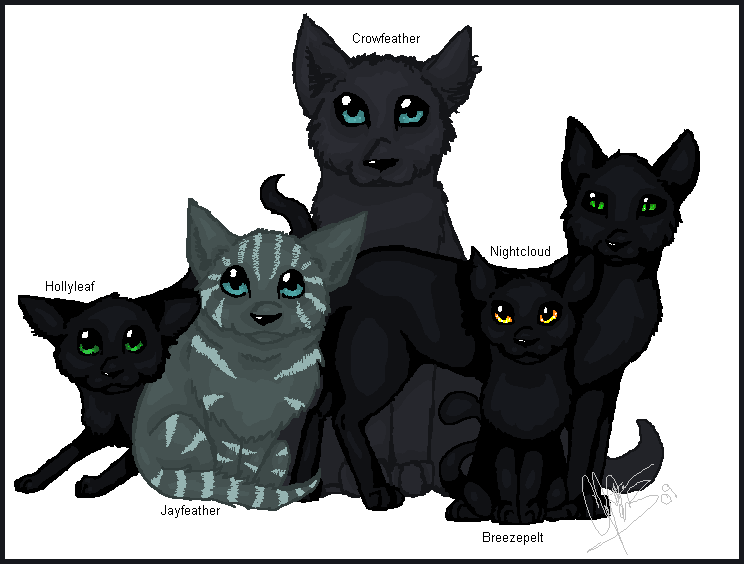 Family Portrait - Crowfeather by Shadowgaze on DeviantArt