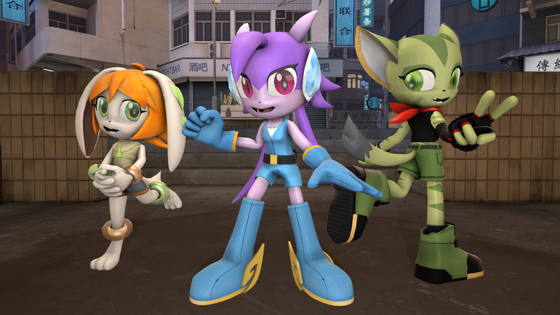 The heroines of Avalice [Freedom Planet] [SFM] by TBWinger92 on DeviantArt
