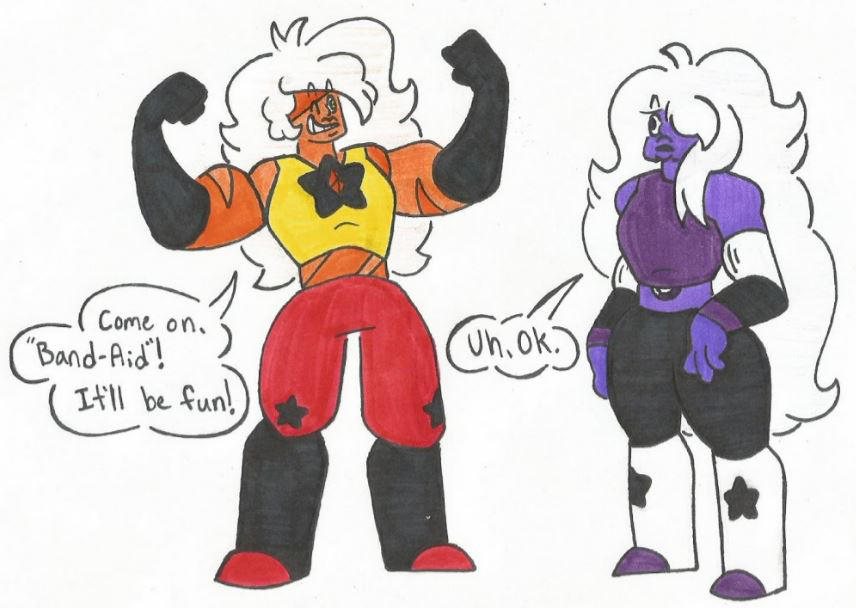 NEW Gem OCs: Jasper and Banded Amethyst by EchoDitto on DeviantArt