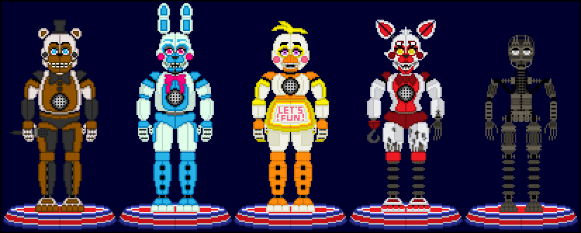 PARTY ANIMATRONICS: F.N.A.F.R.O.S. by RIAEA on DeviantArt