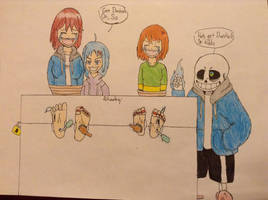 Chara's feet tickled by TheLeedleWeedle by neverb4 on DeviantArt