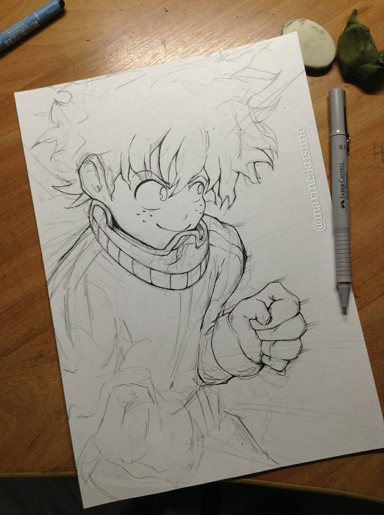Midoriya My Hero Academia Sketch by CrazyFuture on DeviantArt