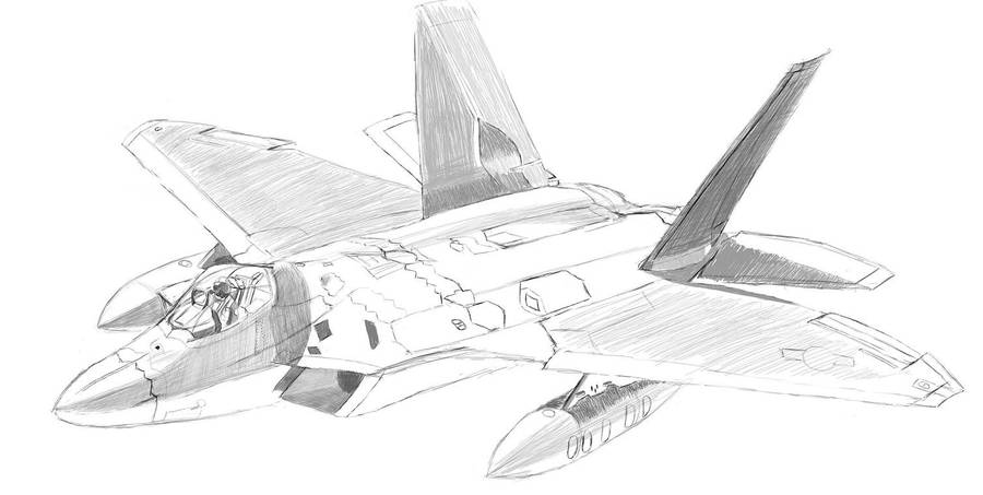 F-22 study by fighterace2688 on DeviantArt