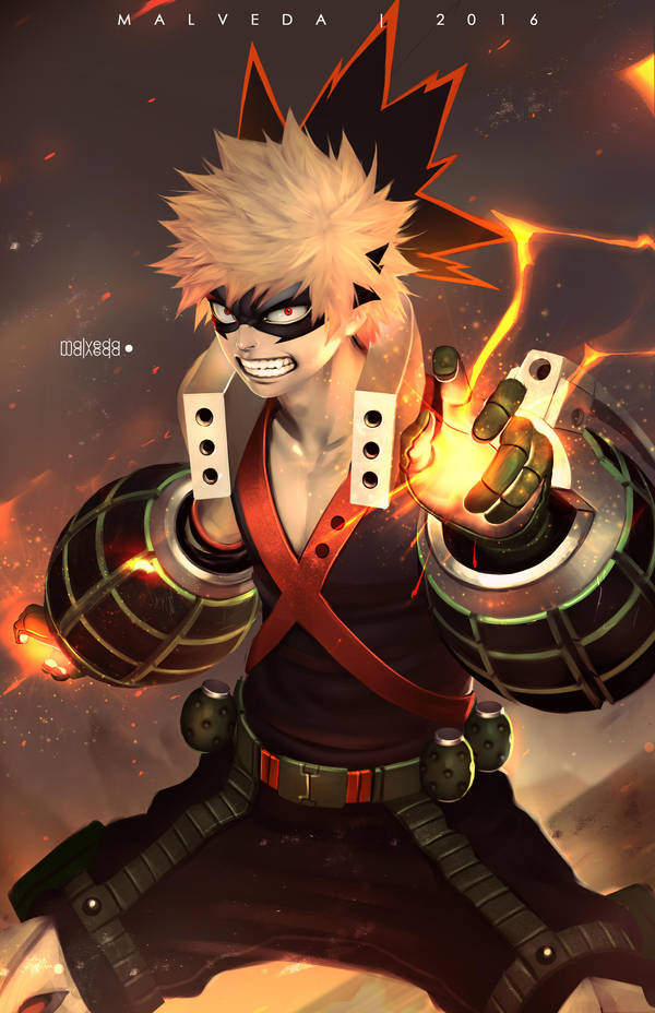Katsuki Bakugo (with hero costume) by alex-malveda on DeviantArt