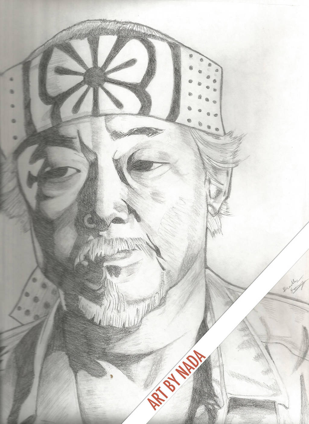 Hand Drawn Portrait of The Karate Kid's Mr. Miyagi by BRadsSketchPad on ...