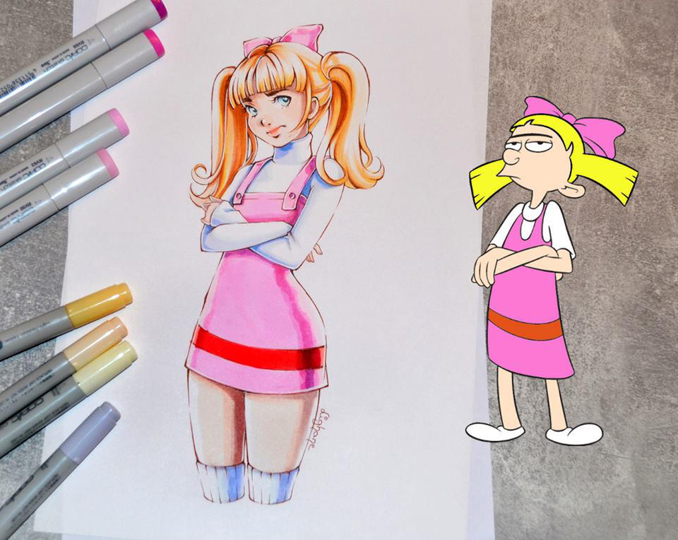 Helga from Hey Arnold by Lighane on DeviantArt
