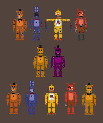 FNaF 2 Unwithered and Withered Animatronics by PromtheMAn360003 on ...