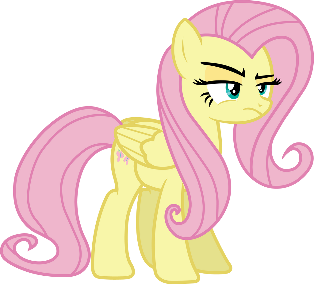 Fluttershy (not amused vector) by davidsfire on DeviantArt
