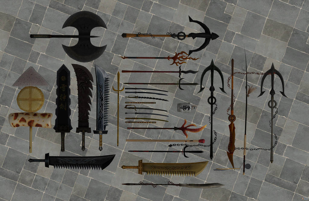 'Sengoku Basara 3' Weapons Pack XPS ONLY!!! by lezisell on DeviantArt