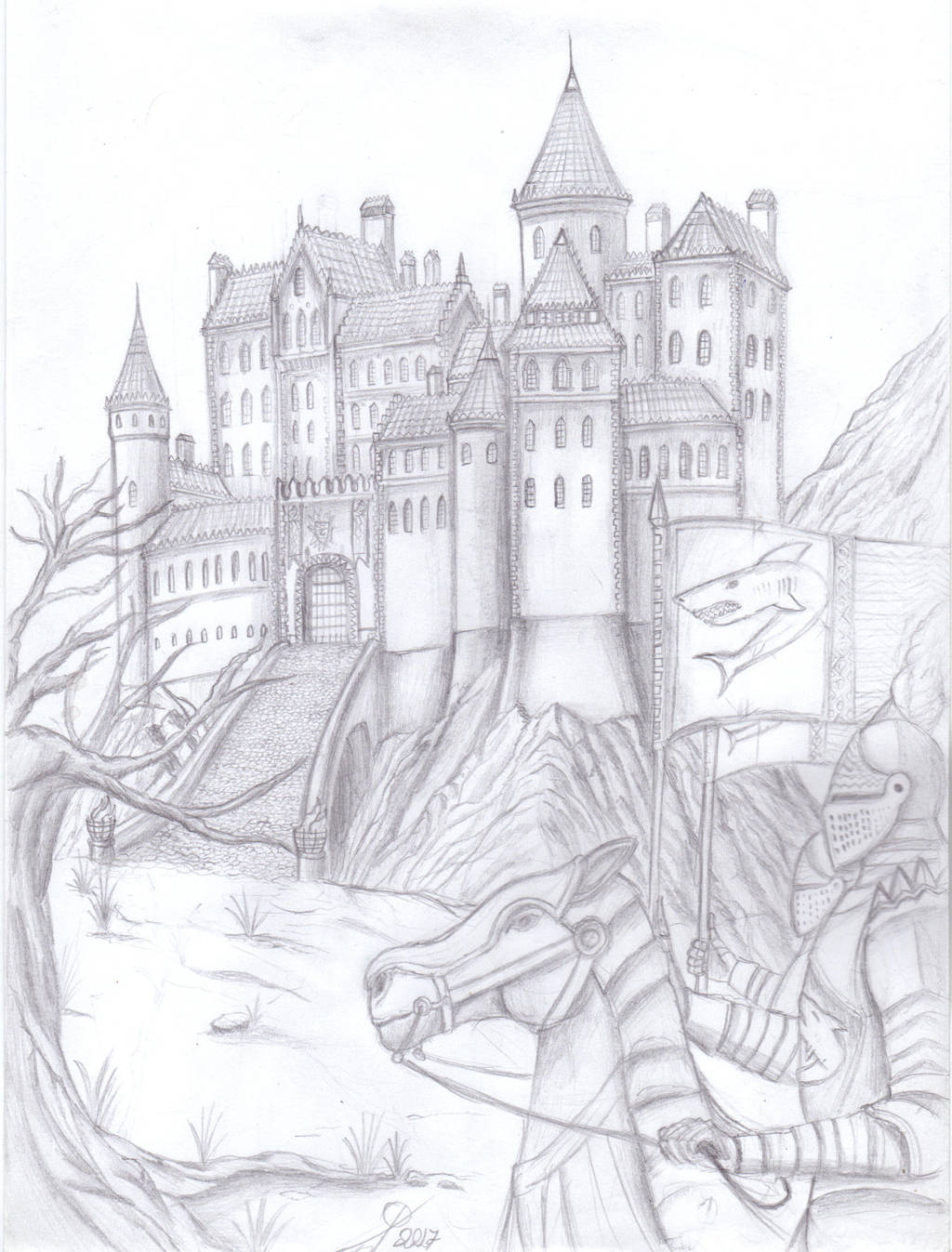 Castle in the Mountain by fantasiaart93 on DeviantArt