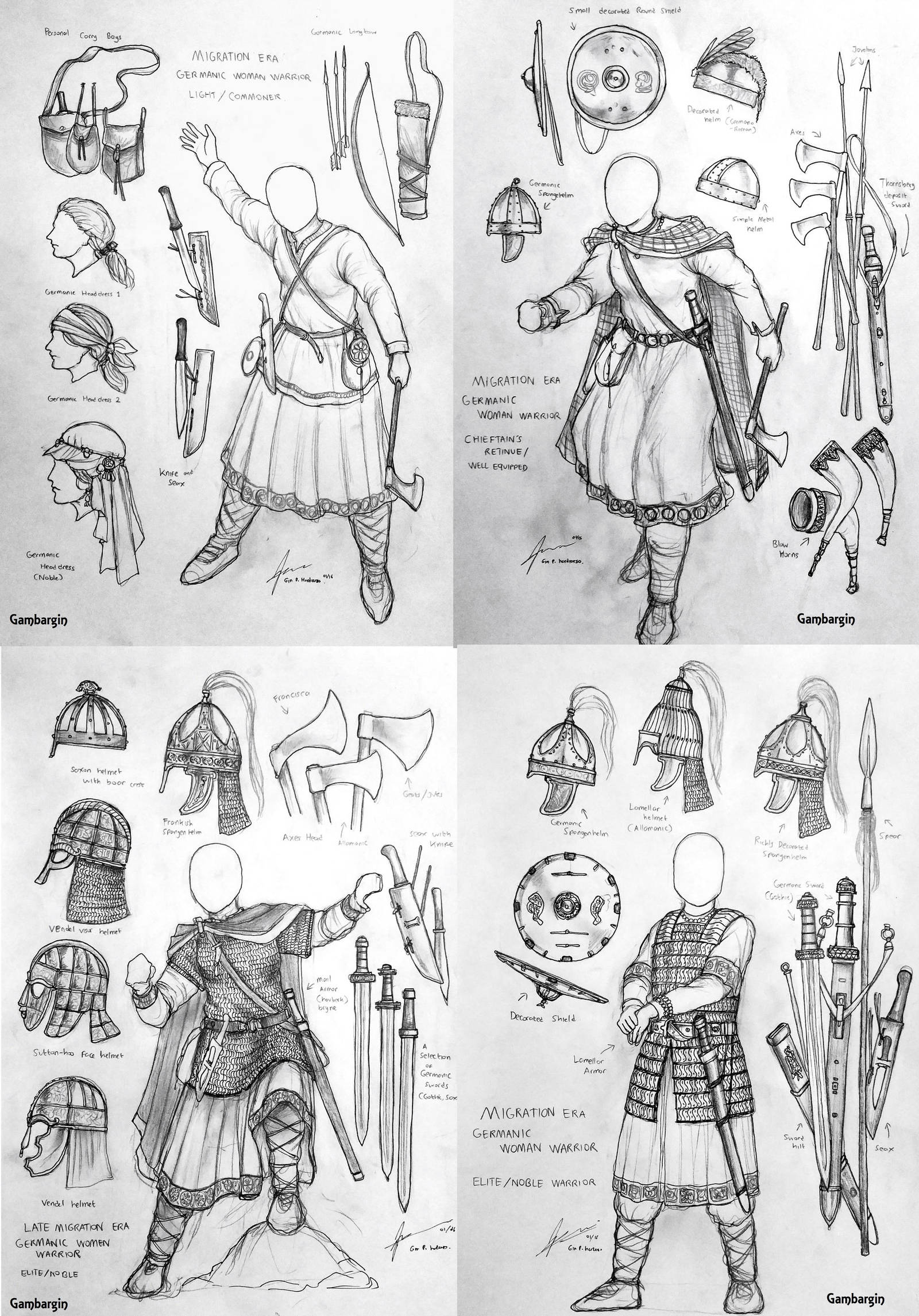 Migration Era Germanic Women Warriors Concept by Gambargin on DeviantArt