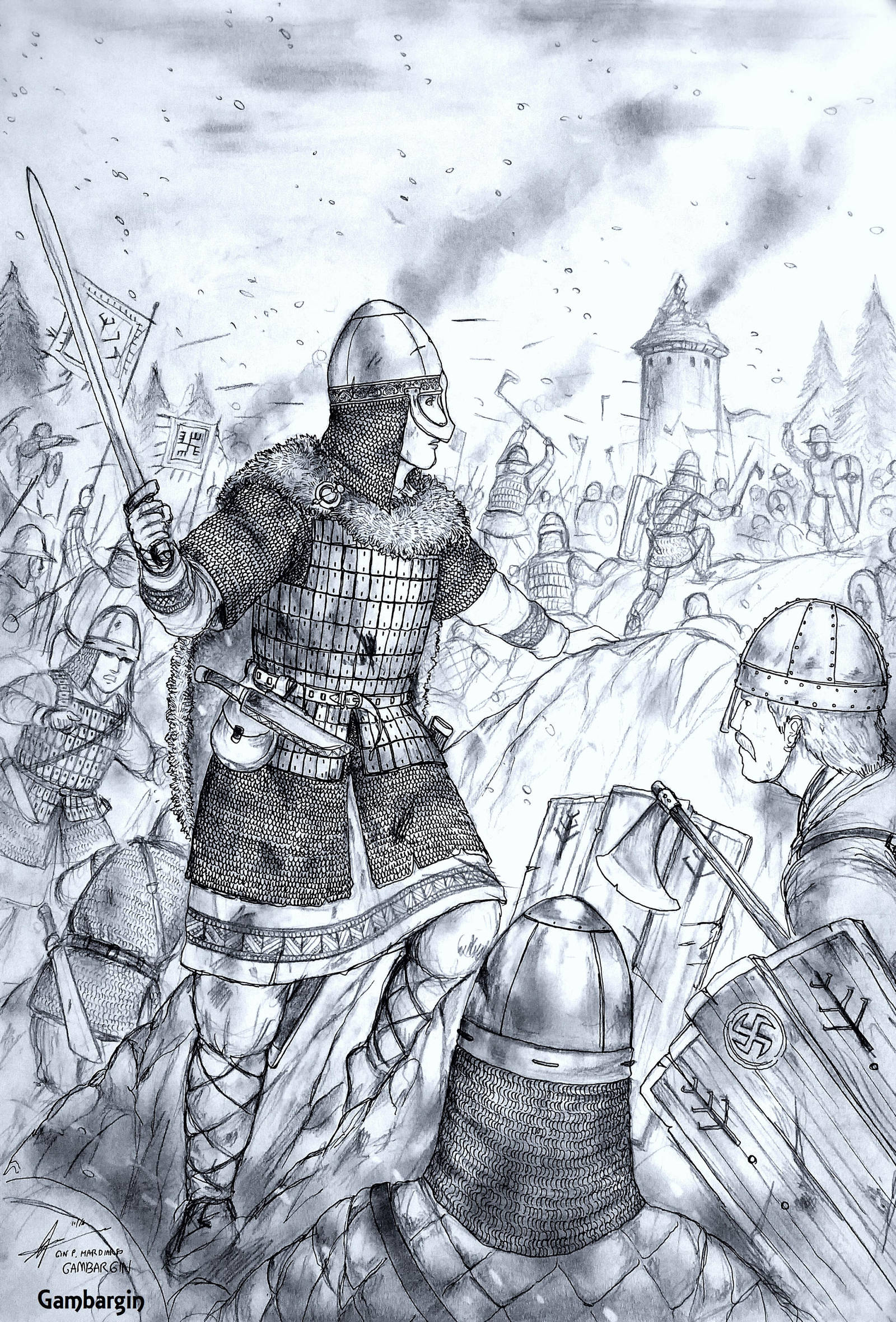 HWS Medieval Baltic Woman Warrior Concept by Gambargin on DeviantArt