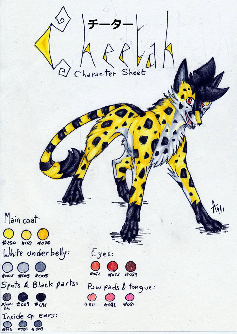 Ref. Sheet n.2 -Cheetah by ARVEN92 on DeviantArt