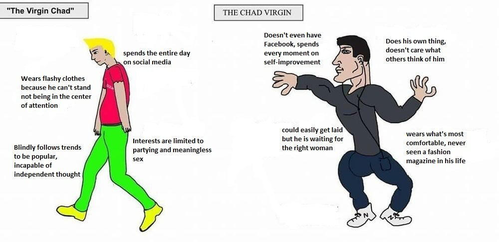 The Virgin Virgin vs. the Chad Chad by Phracker on DeviantArt