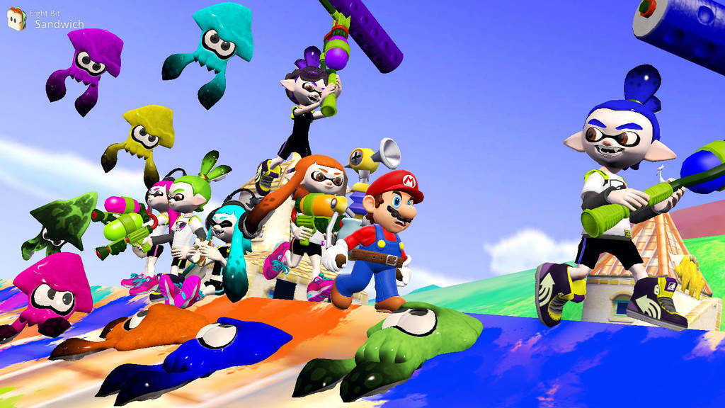 Mario VS Inklings by ASpider25 on DeviantArt