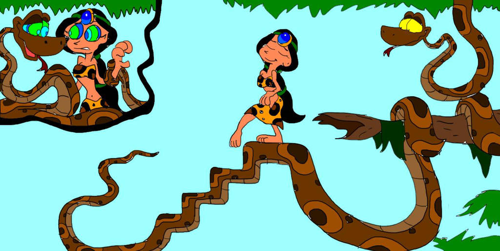 Jasmine and Shanti: Kaa's New Playmate by SammyD-Productions on DeviantArt