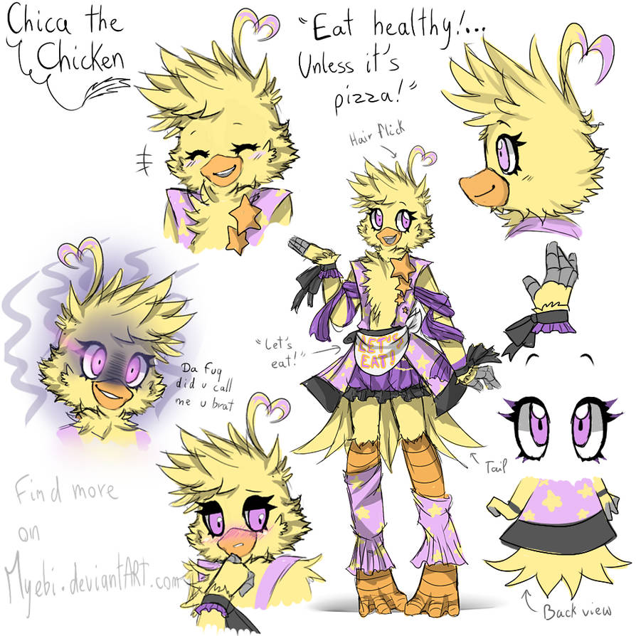 FNAF | Chica RefSheet by Myebi on DeviantArt