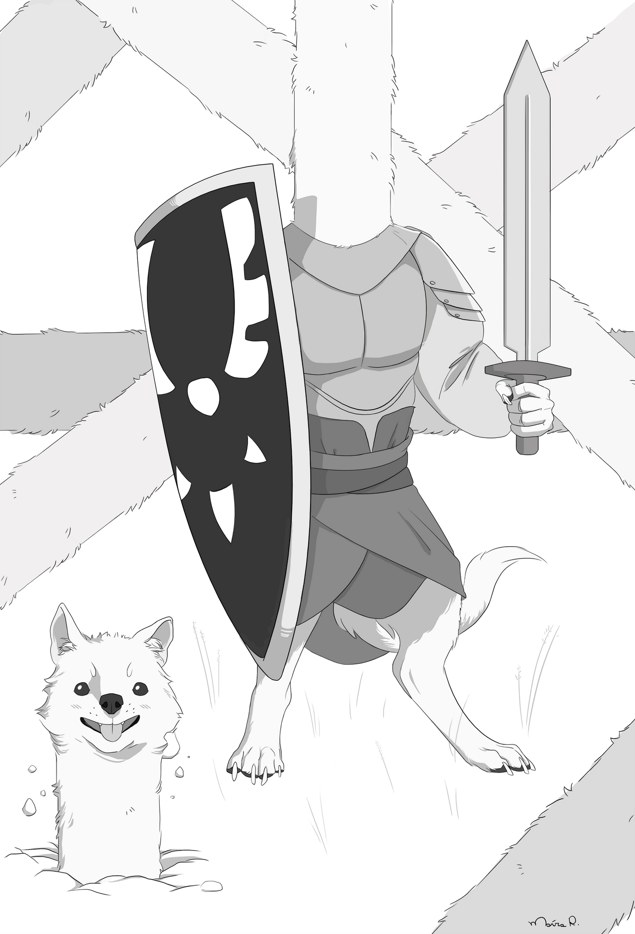 Lesser Dog (commission) by Anomalia-Magnetica on DeviantArt