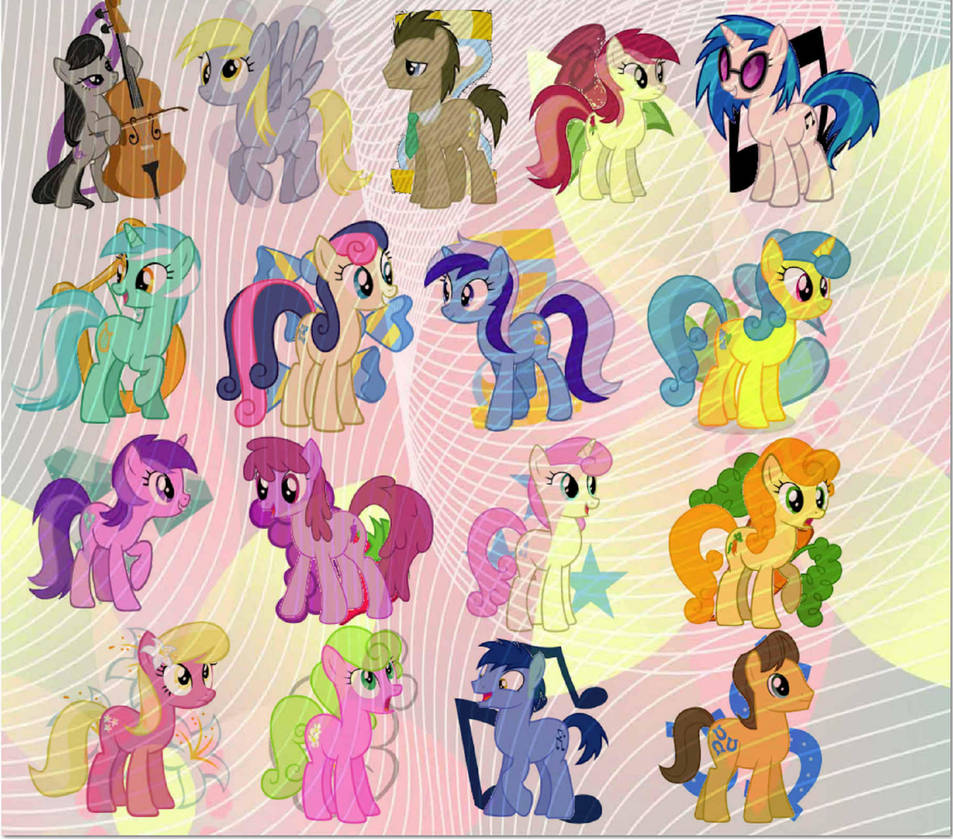 Some of the BG-ponies and their cutie marks by AdaBanks on DeviantArt Some of the BG-ponies and their cutie marks by AdaBanks on DeviantArt