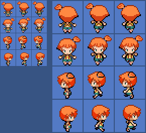 Pokemon (anime) Misty/Kasumi overworld sprite by Zender1752 on DeviantArt