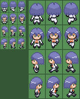 Pokemon (anime) Misty/Kasumi overworld sprite by Zender1752 on DeviantArt