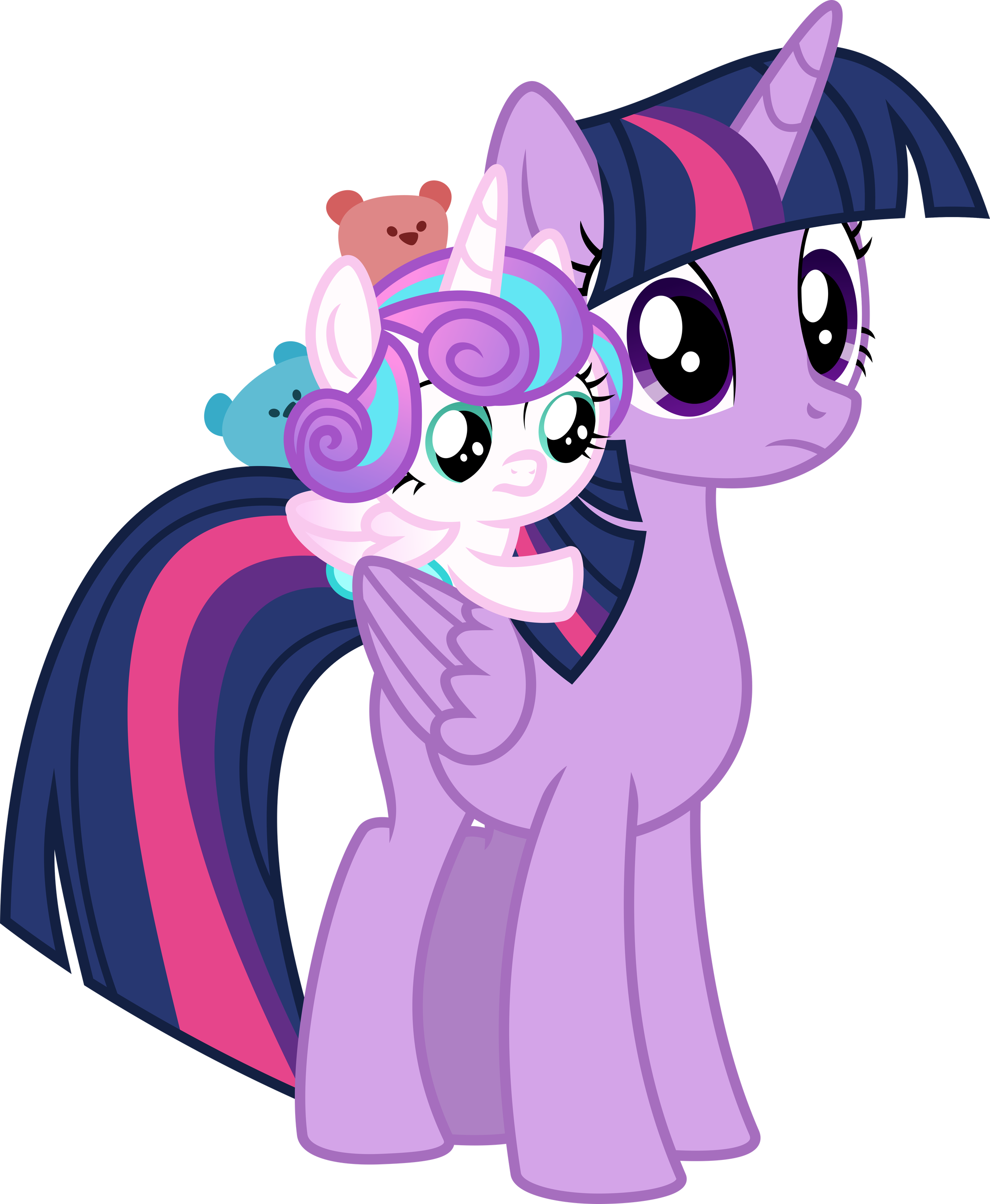 Twilight Sparkle and Flurry Heart Vector by DeyrasD on DeviantArt