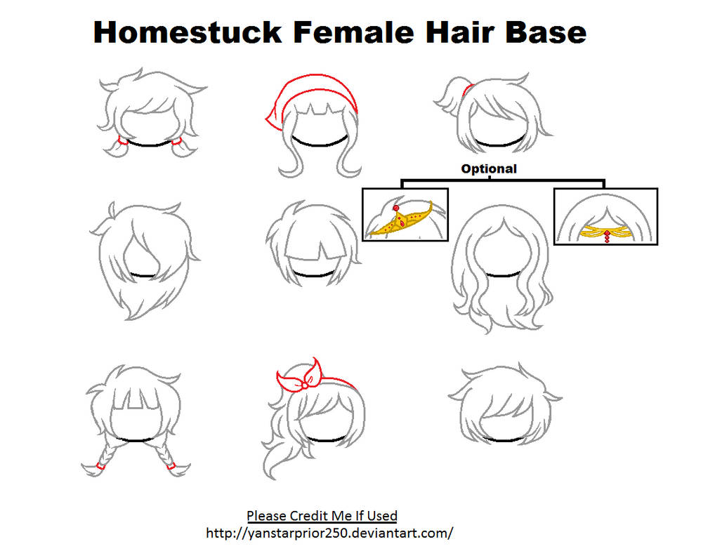 Homestuck Female Hair Base Sheet by YanstarPrior250 on DeviantArt