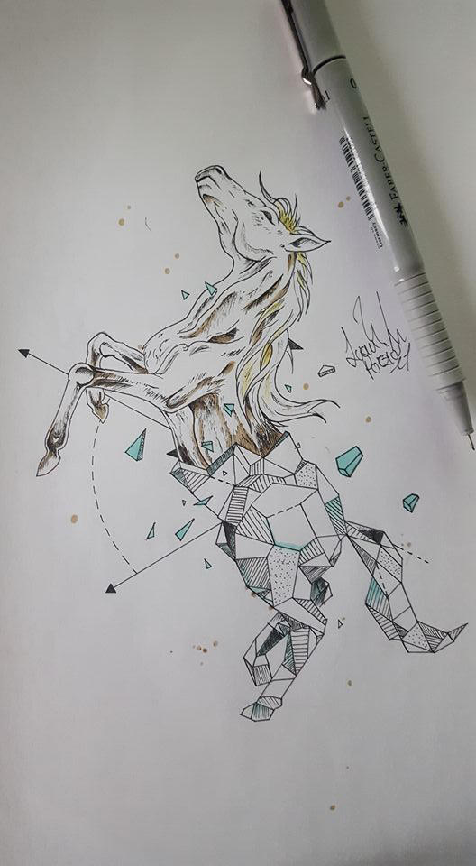 HORSE GEOMETRIC TATTOO by camaia69 on DeviantArt