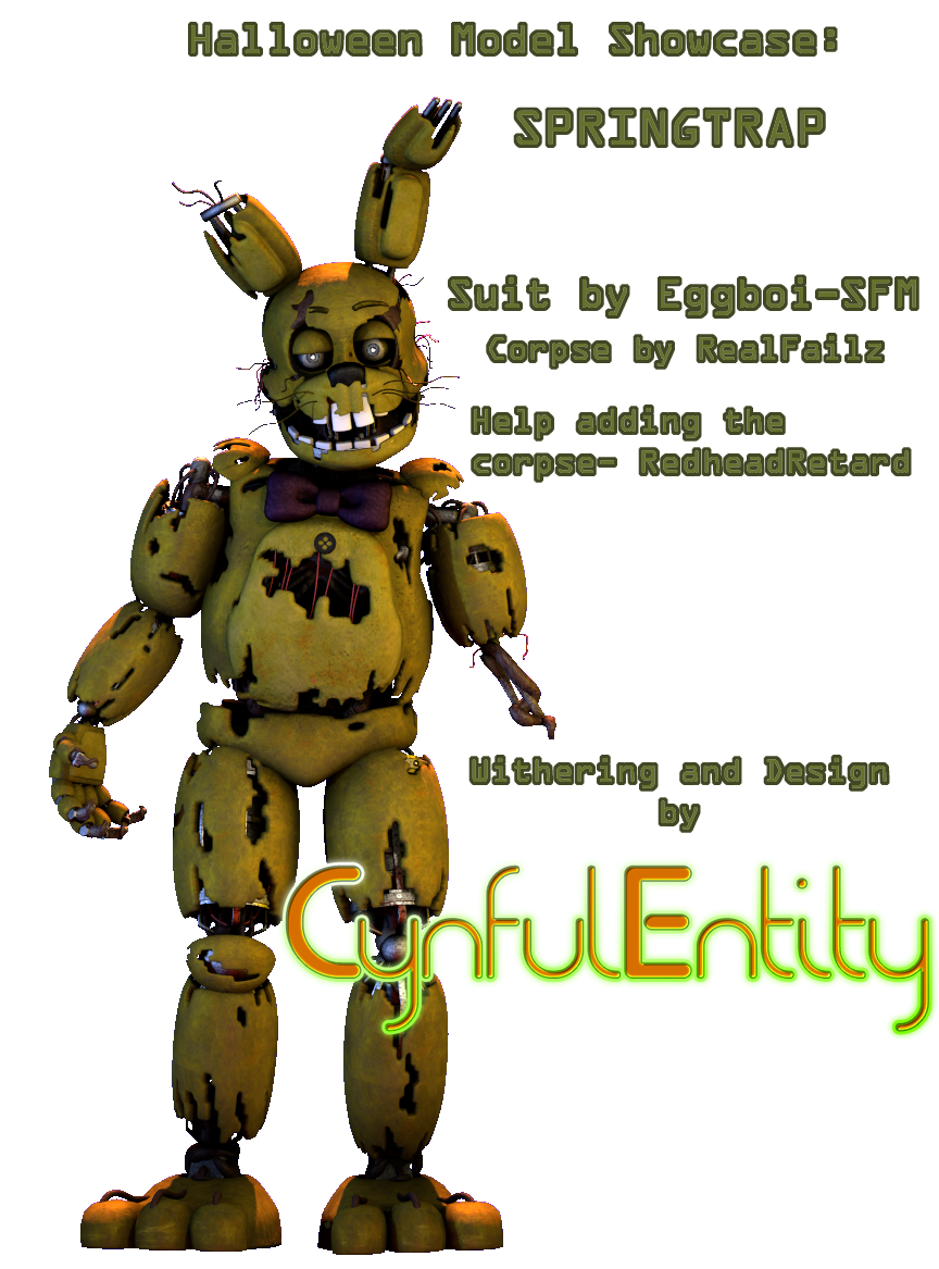Model Showcase: Stylized Springtrap by CynfulEntity on DeviantArt