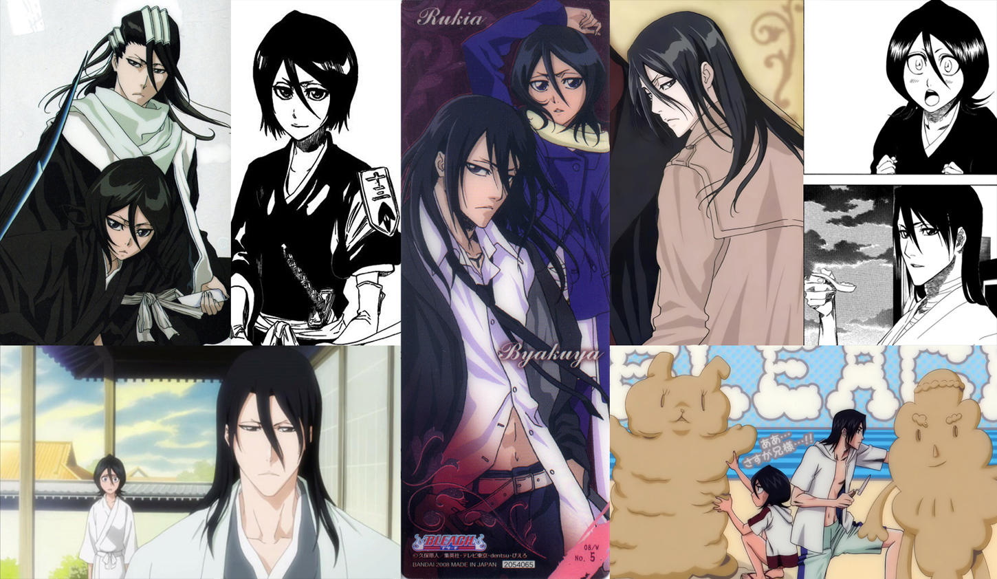 Byakuya and Rukia Wallpaper v2 - Collage by KittyKuchiki124 on DeviantArt