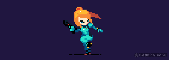 229/365 pixel art : Zero Suit Samus by igorsandman on DeviantArt
