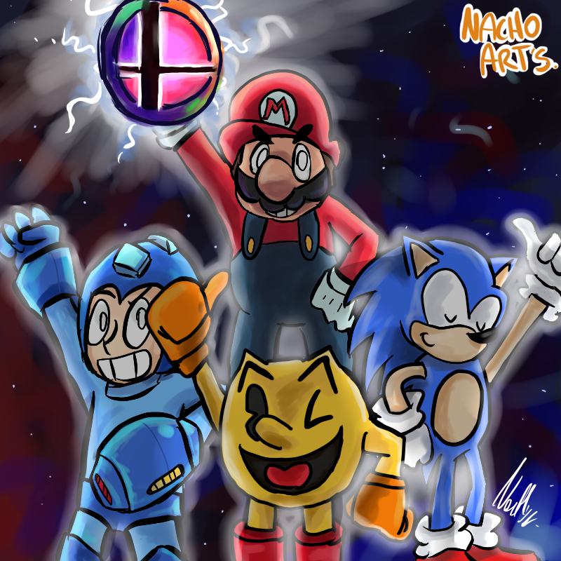 Super smash bros The four legends by ArtedeNacho on DeviantArt