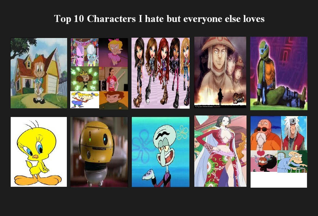 Top 10 Characters I Hate Yet Everyone Loves Edited by KessieLou on DeviantArt