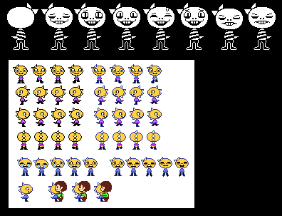 Underswap - Monster Kid Sprite Sheet by 998TheNewOrchestra on DeviantArt