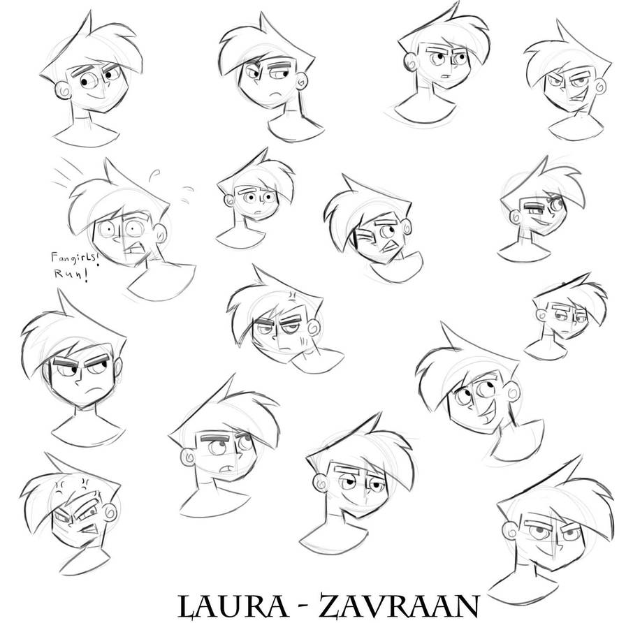 Danny phantom expressions by zavraan on DeviantArt