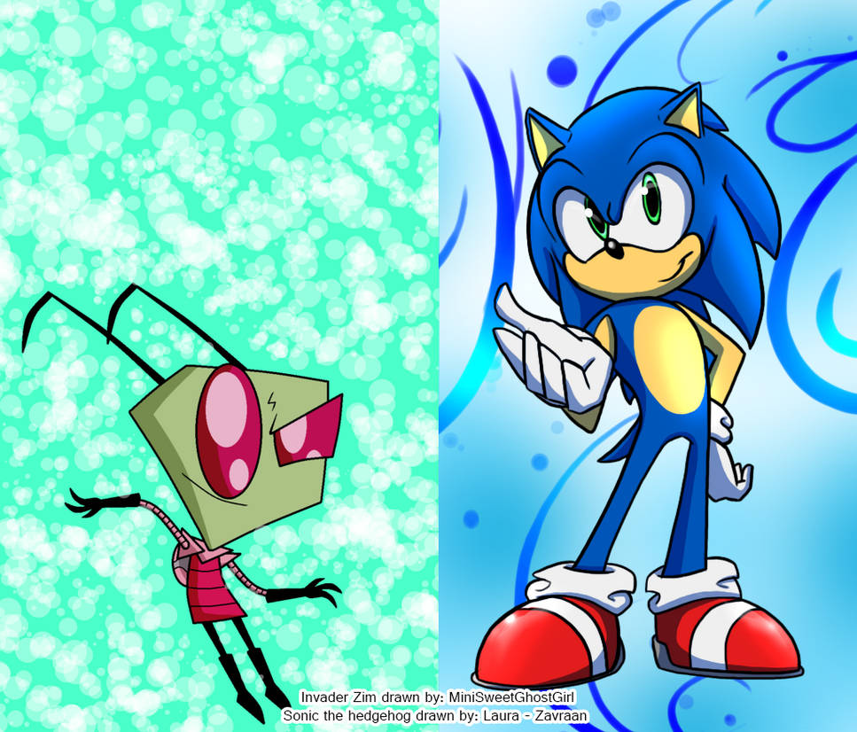 Invader Zim and Sonic the hedgehog by zavraan on DeviantArt