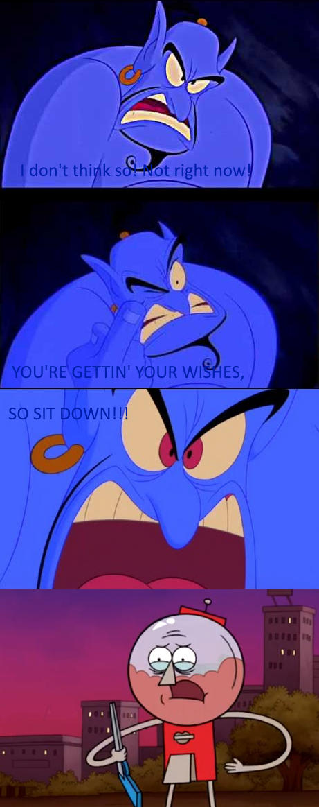 Genie is angry at Benson by RDJ1995 on DeviantArt