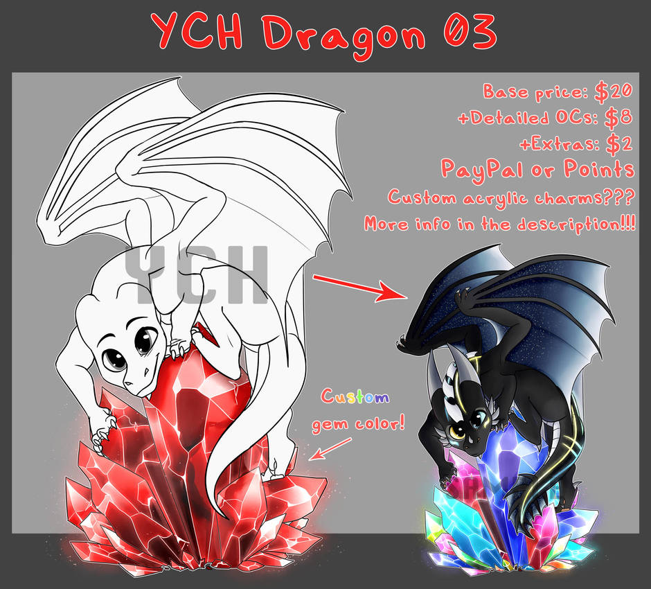 YCH Dragon 03 [OPEN] by KhaoticVex on DeviantArt