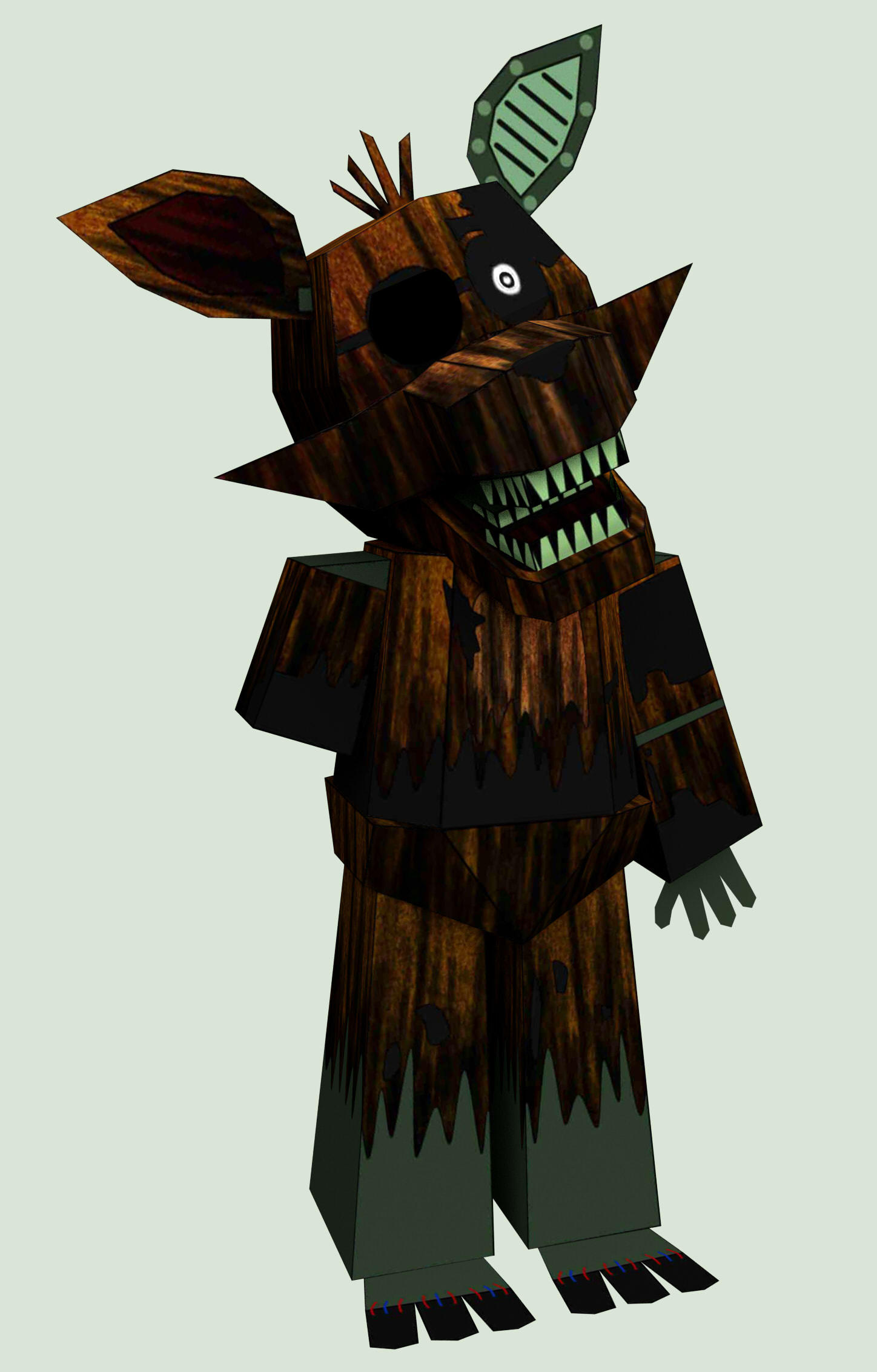 five nights at freddy's 3 phantom foxy papercraft by Adogopaper on ...