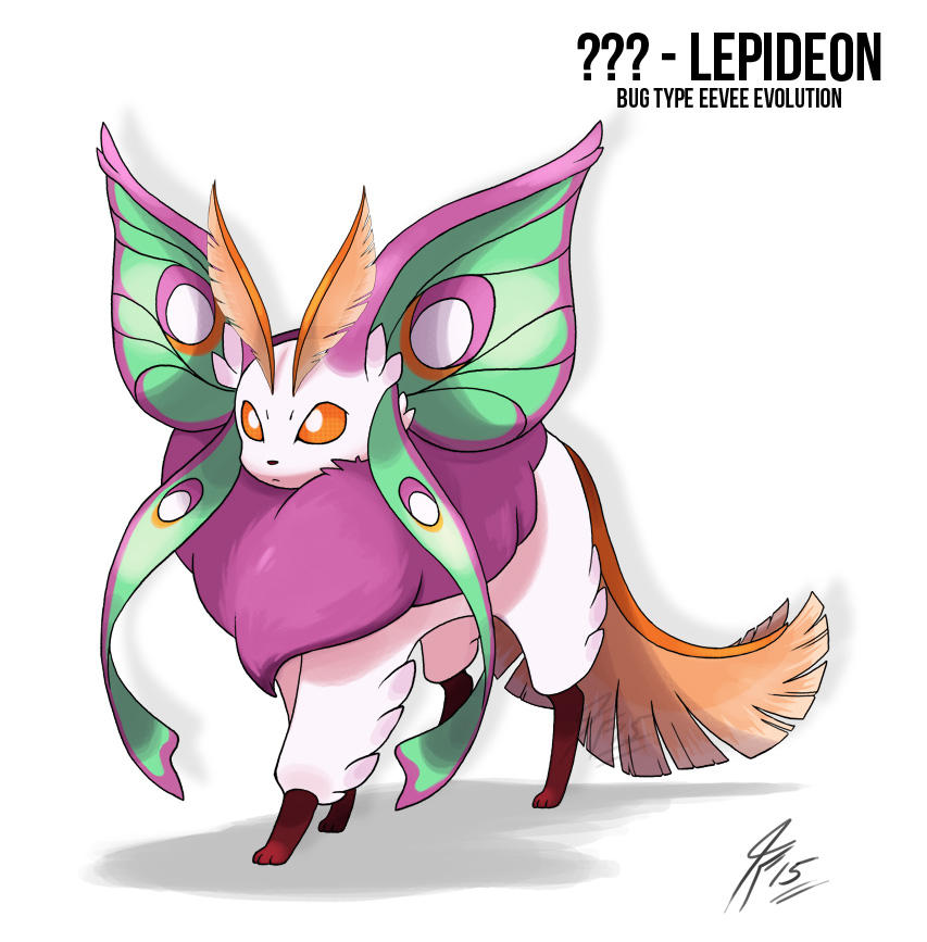 Lepideon the bug Type Eeveelution by TamarinFrog on DeviantArt