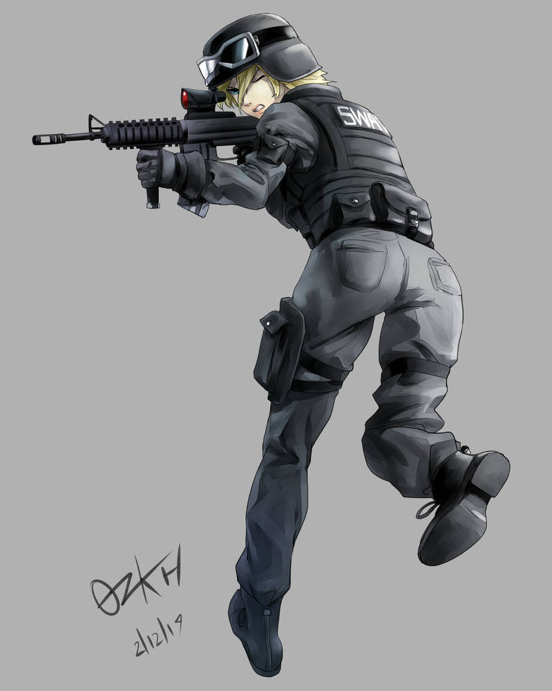 Commission: OC SWAT Amy by ozkh on DeviantArt