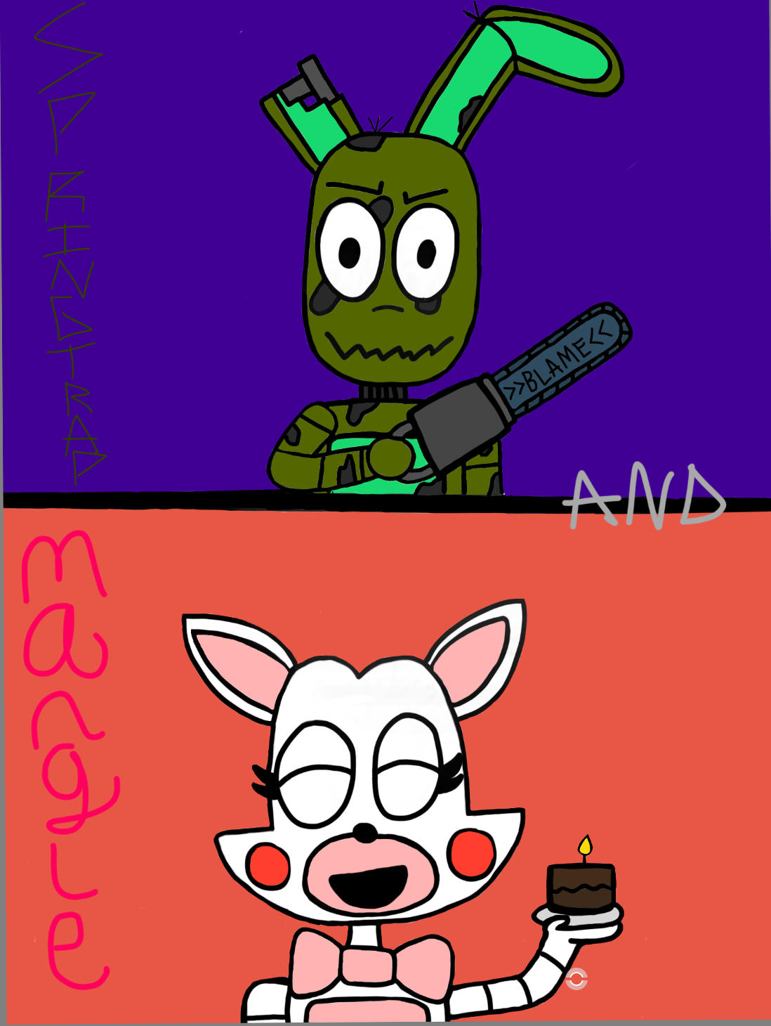 SpringTrap And Mangle by AutumnGamerX on DeviantArt