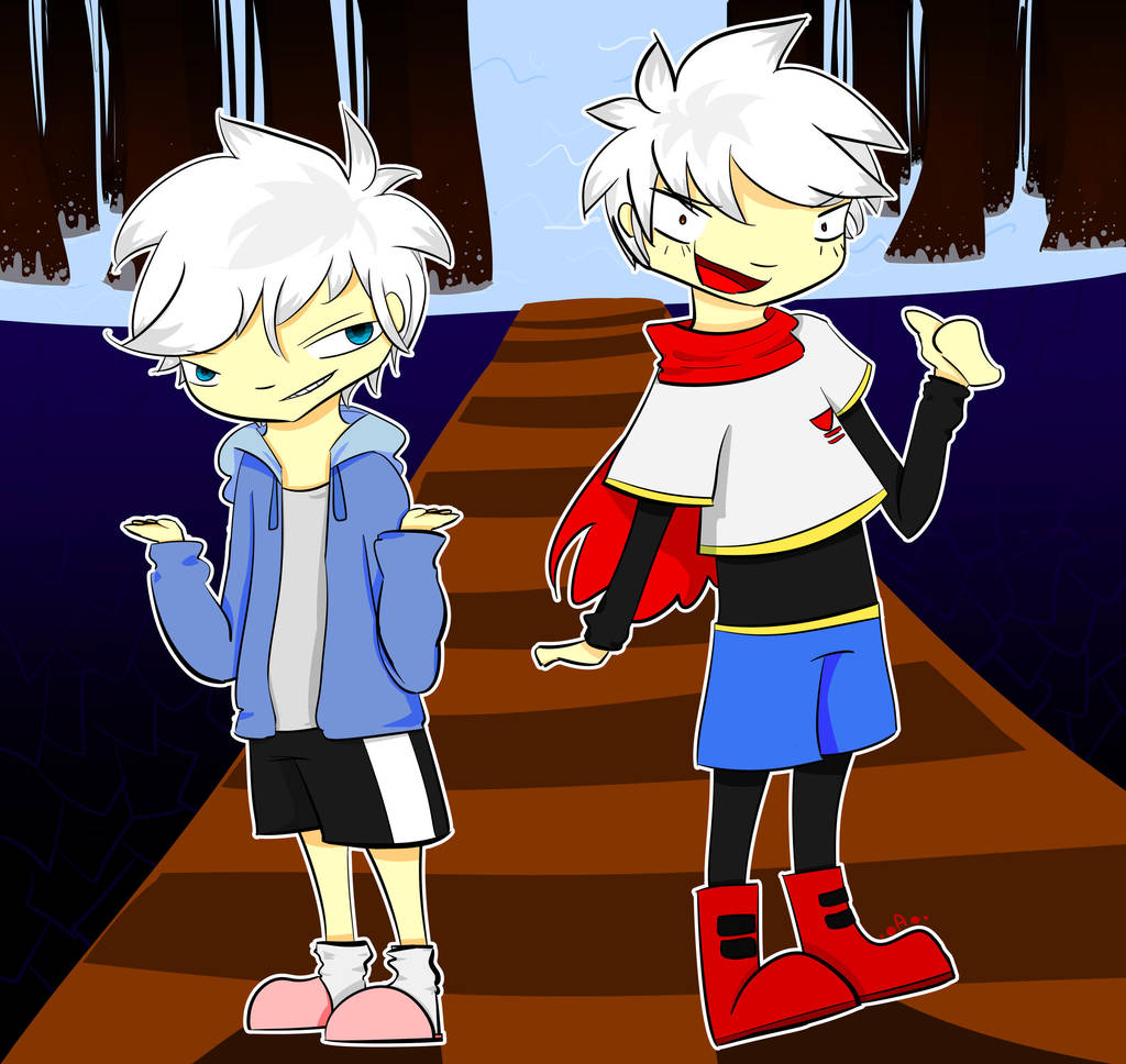 Human Sans And Papyrus by oOAbsolOo on DeviantArt