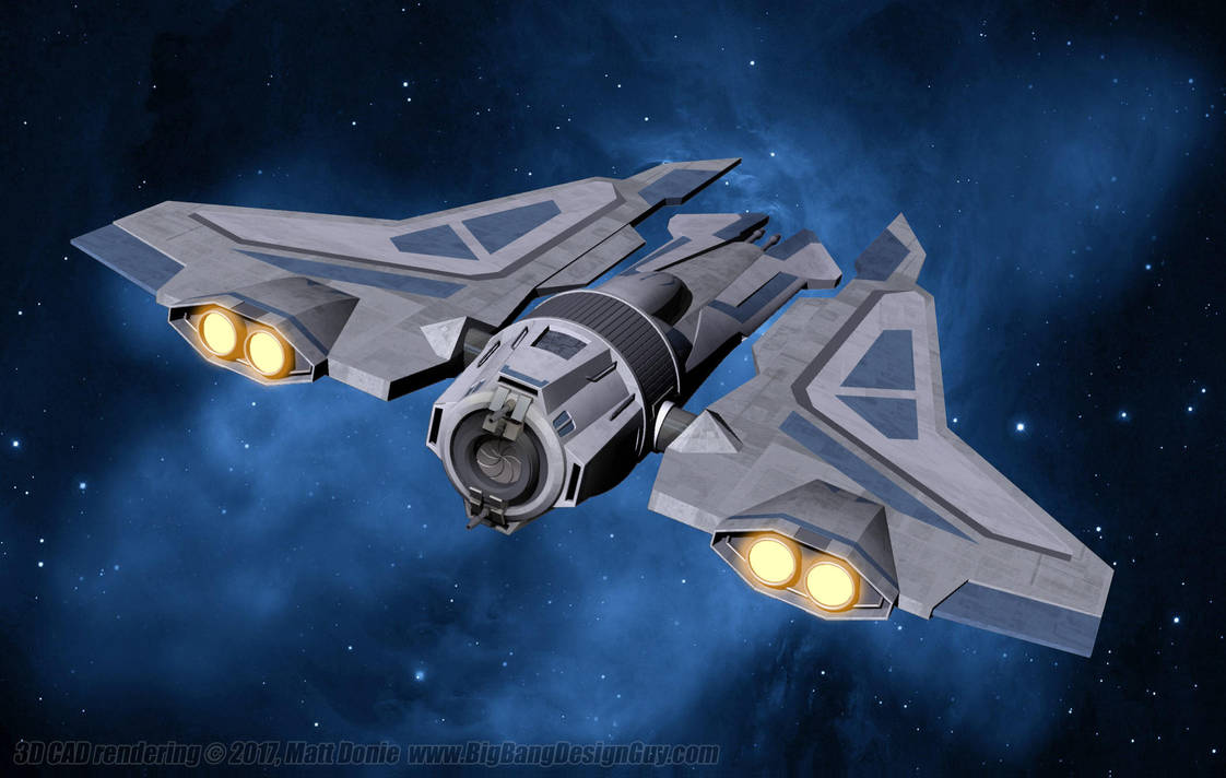 Kom'rk-Class Gauntlet Fighter - Rear View by Ravendeviant on DeviantArt