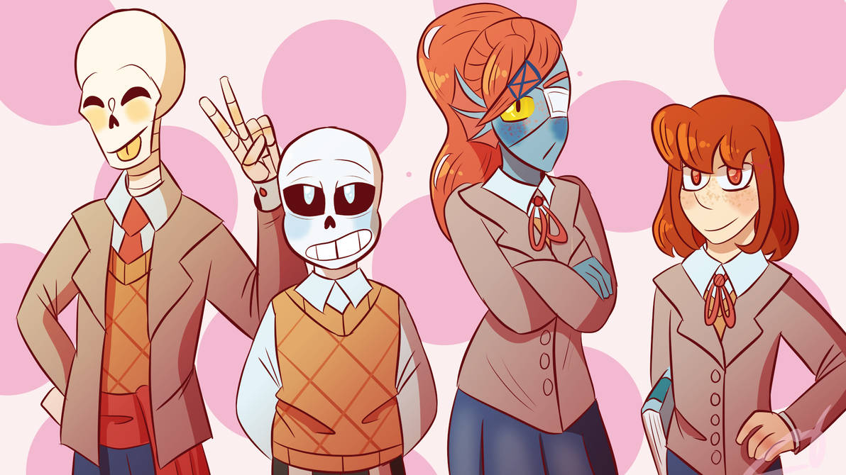 Doki Doki Undertale Club by Sheepaleepz on DeviantArt