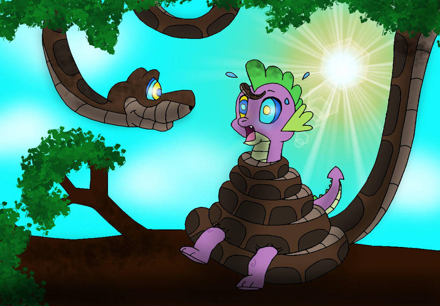 Kaa Captures Spike The Dragon by Kinipharian on DeviantArt