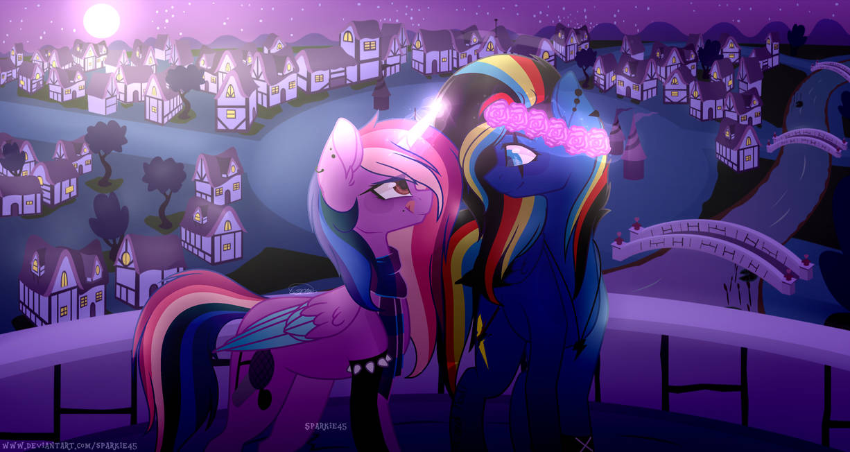 Ponyville Night by Multiponi on DeviantArt