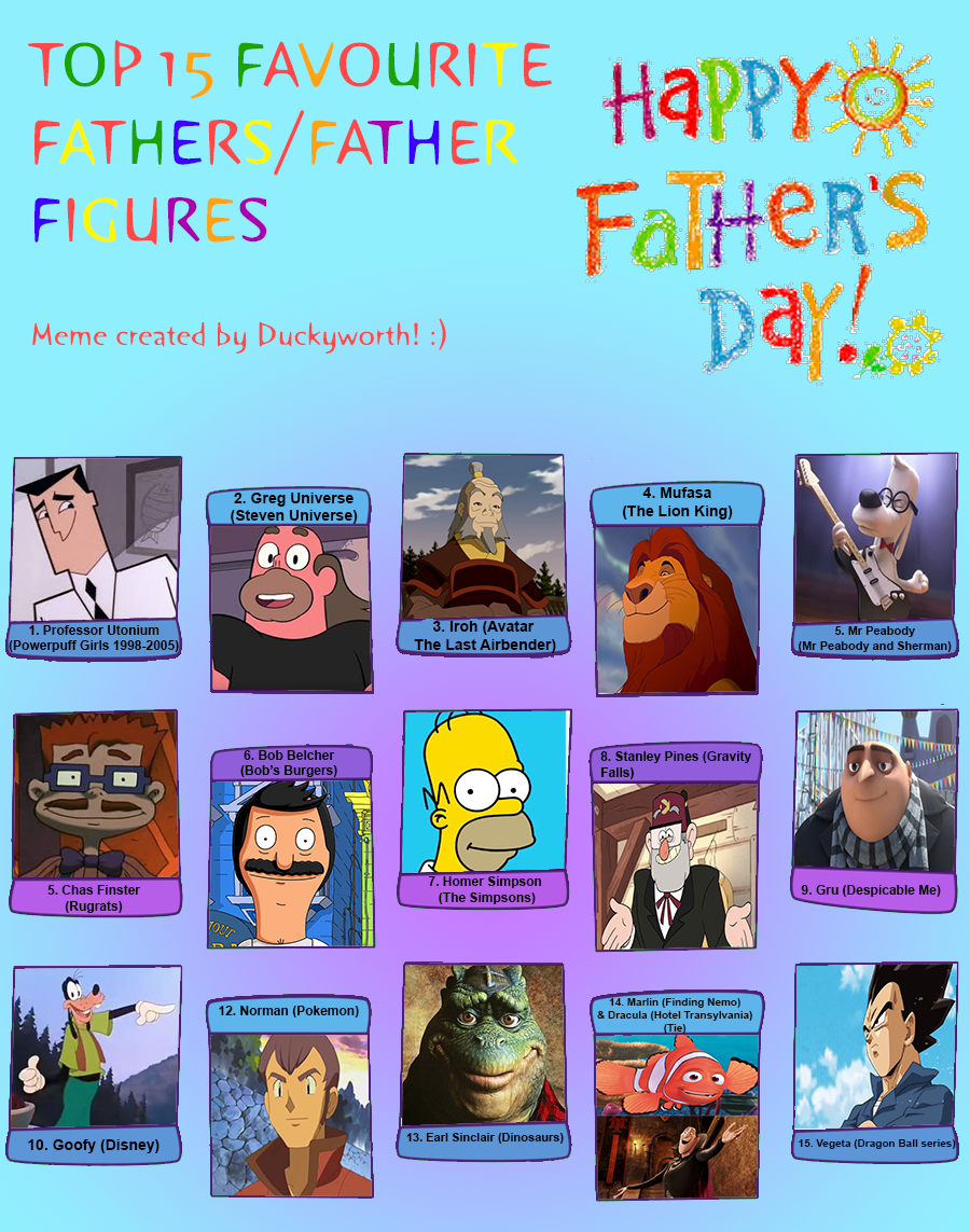 My Top 15 Favourite Fathers/Father Figures by FireMaster92 on DeviantArt