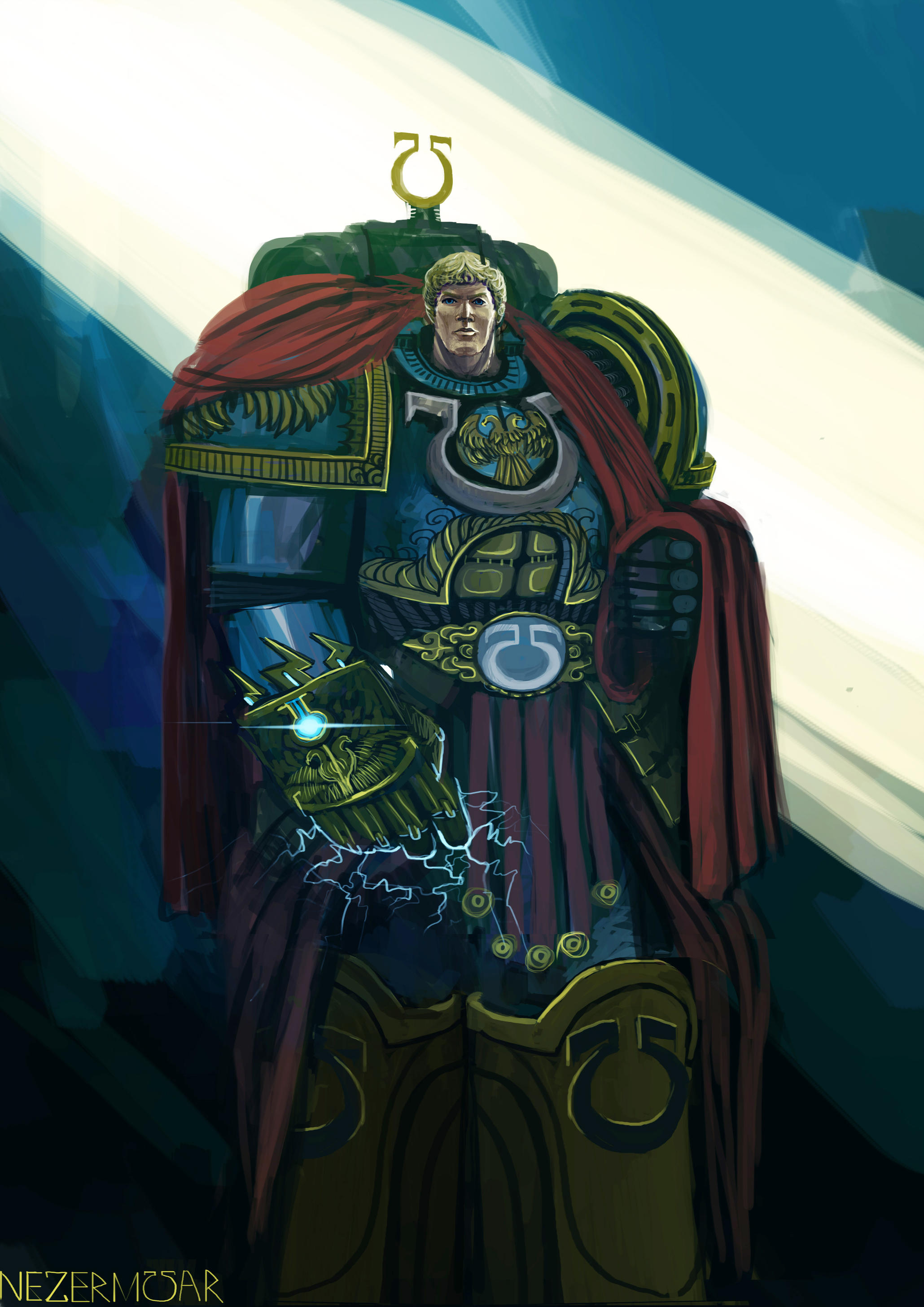 Roboute Guilliman,the Primarch of the Ultramarines by Nezermoar : r ...